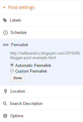 Nellie and Co.: How To Change Your Blog Post URL (Blogger Only)