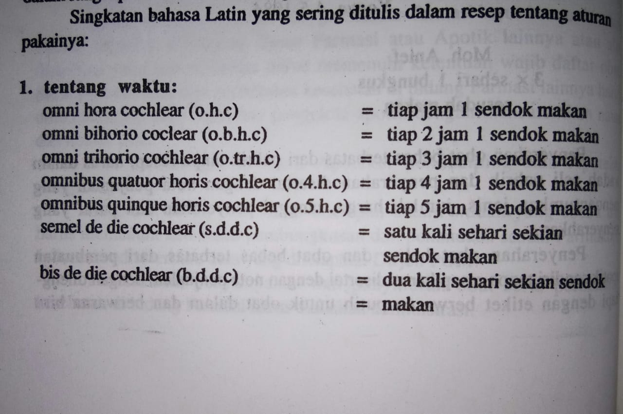 Apoteker Peduli: Singkatan Latin Resep Obat Terlengkap