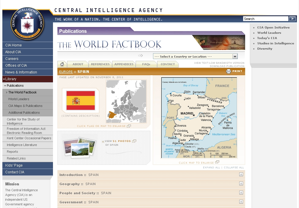Aula de Adriana: The World Factbook