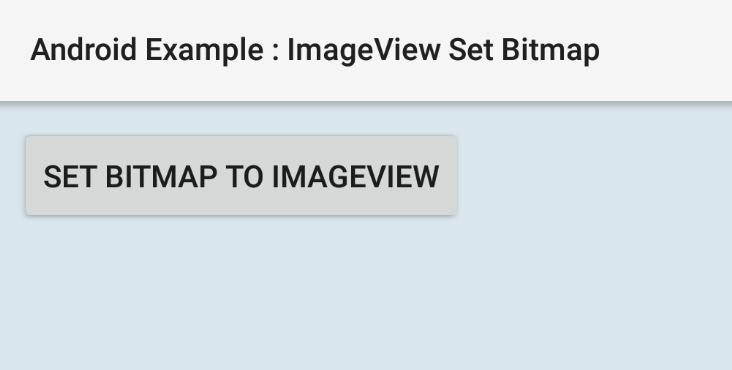 How To Set A Bitmap To Imageview In Android