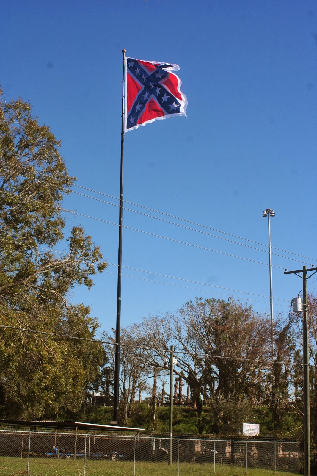The Virginia Flaggers: 30 x 30 ANV Battle Flag Hoisted in Tampa