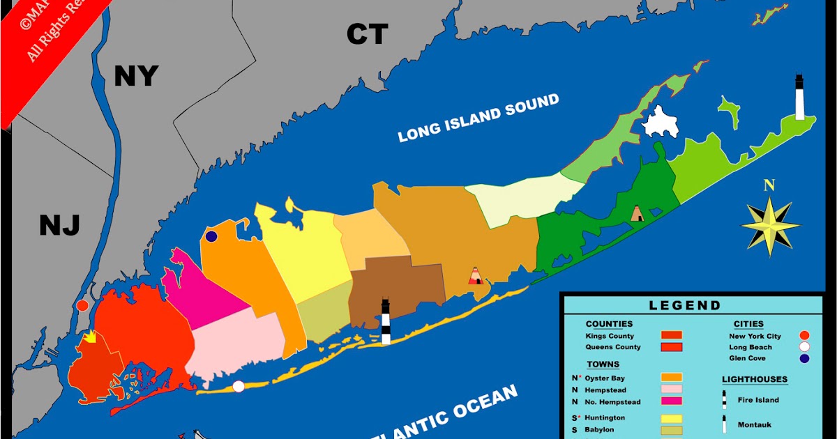 Mapzzles Full Size Maps: Long Island