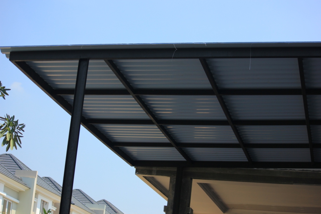 Canopy Minimalis dengan atap Alderon
