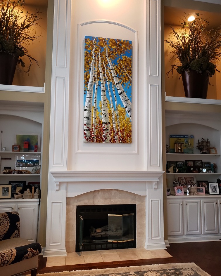 Aspen Paintings by Contemporary Aspen Artist Jennifer Vranes, Birch ...