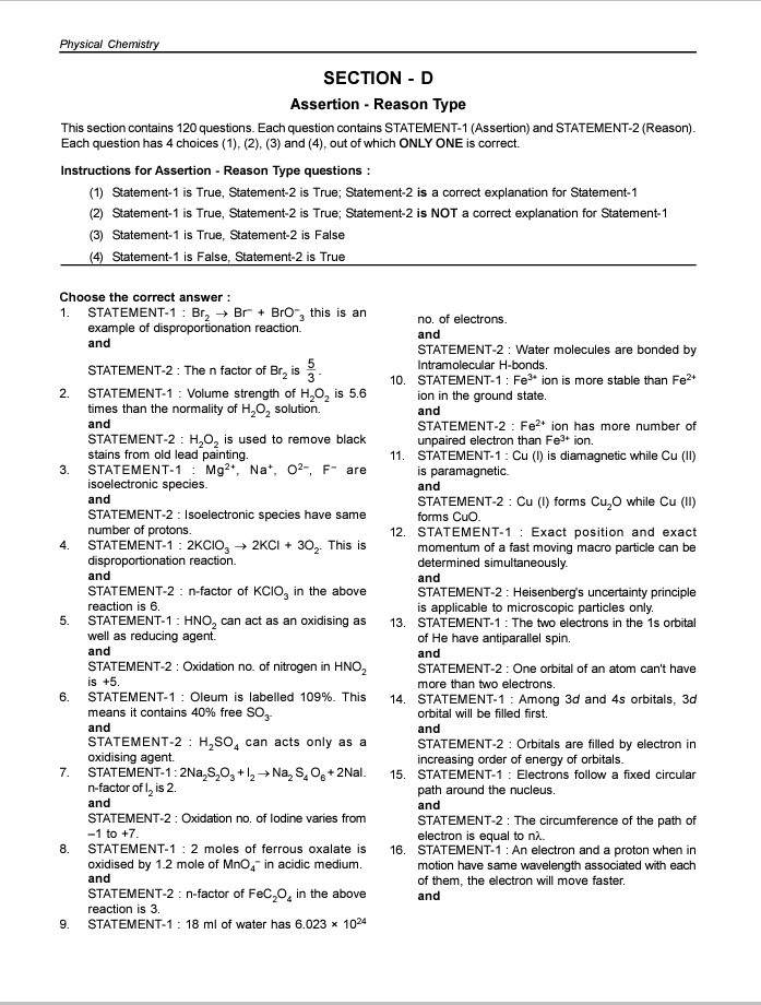 Physical Chemistry Question Bank (Complete Syllabus) | All Study Guide ...