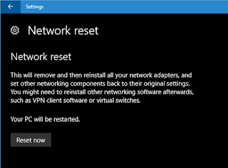 How to reset network settings in Windows