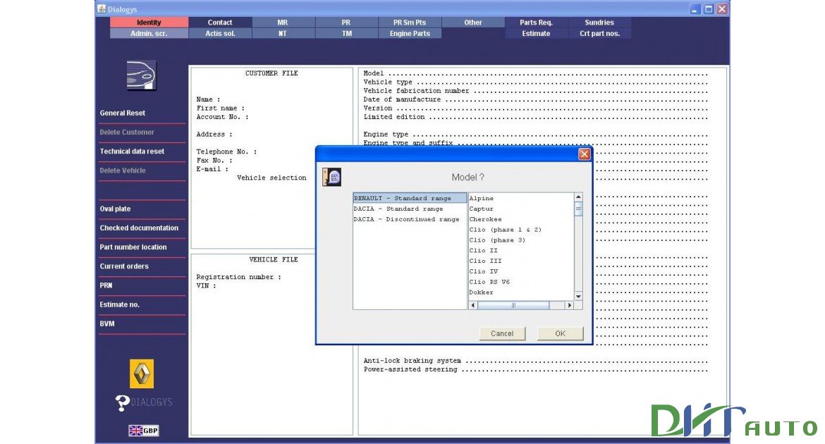 RENAULT DIALOGYS VERSION 4.72 [05.2018] - Automotive Library