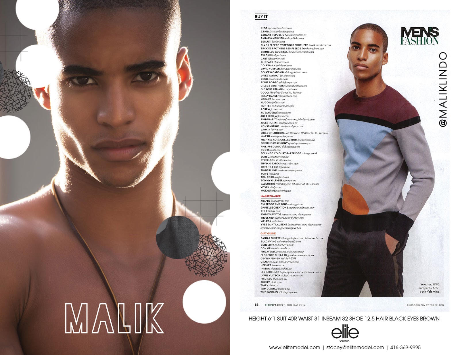 ELITE MODEL MANAGEMENT TORONTO : ELITE TORONTO MEN FW16 SHOW PACKAGE