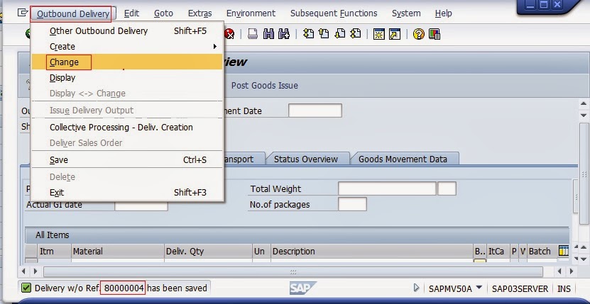 Gyan Factory - SAP Technical Project support: Screen Enhancement for Delivery item of VL01N ...