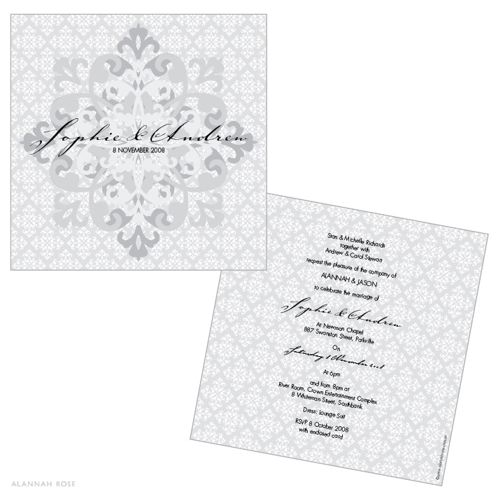 Silver Wedding Invitations