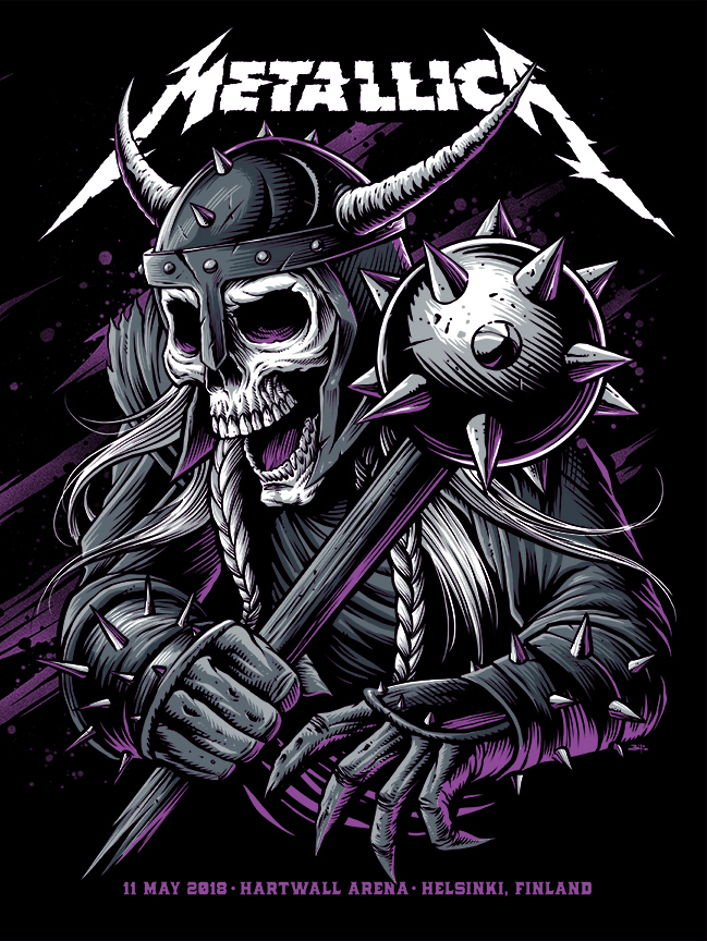 INSIDE THE ROCK POSTER FRAME BLOG: Brandon Heart Metallica Helsinki Posters