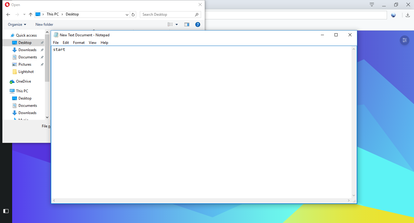 Cara membuka CMD dengan menggunakan notepad