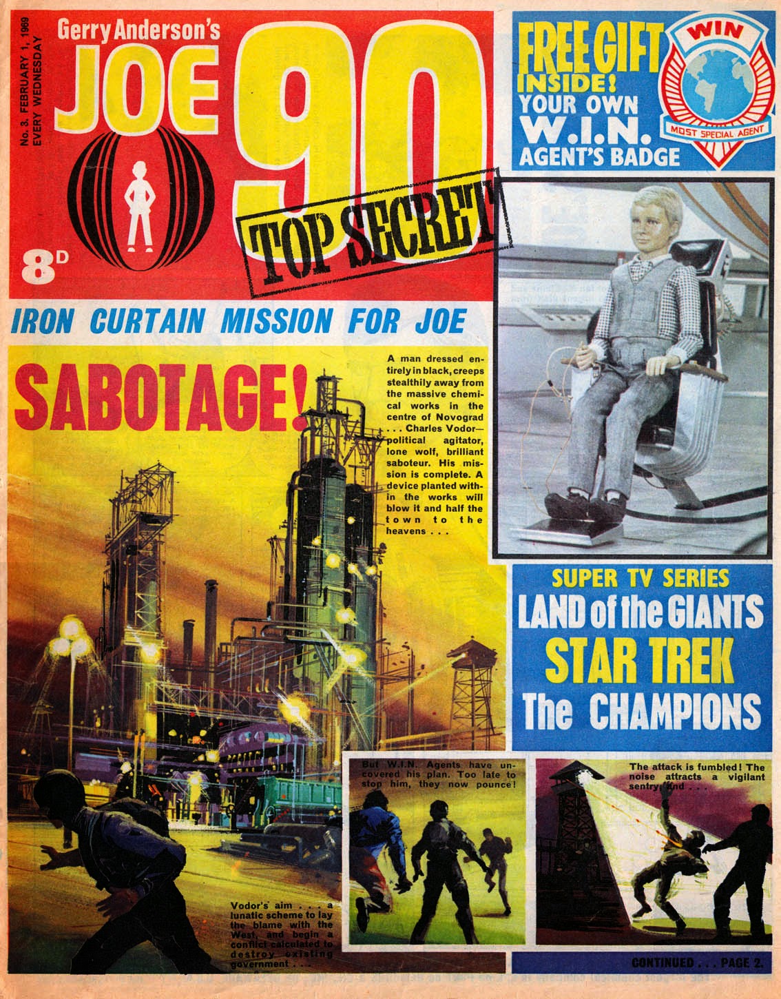 BLIMEY! The Blog of British Comics: Joe 90: Top Secret (1969)