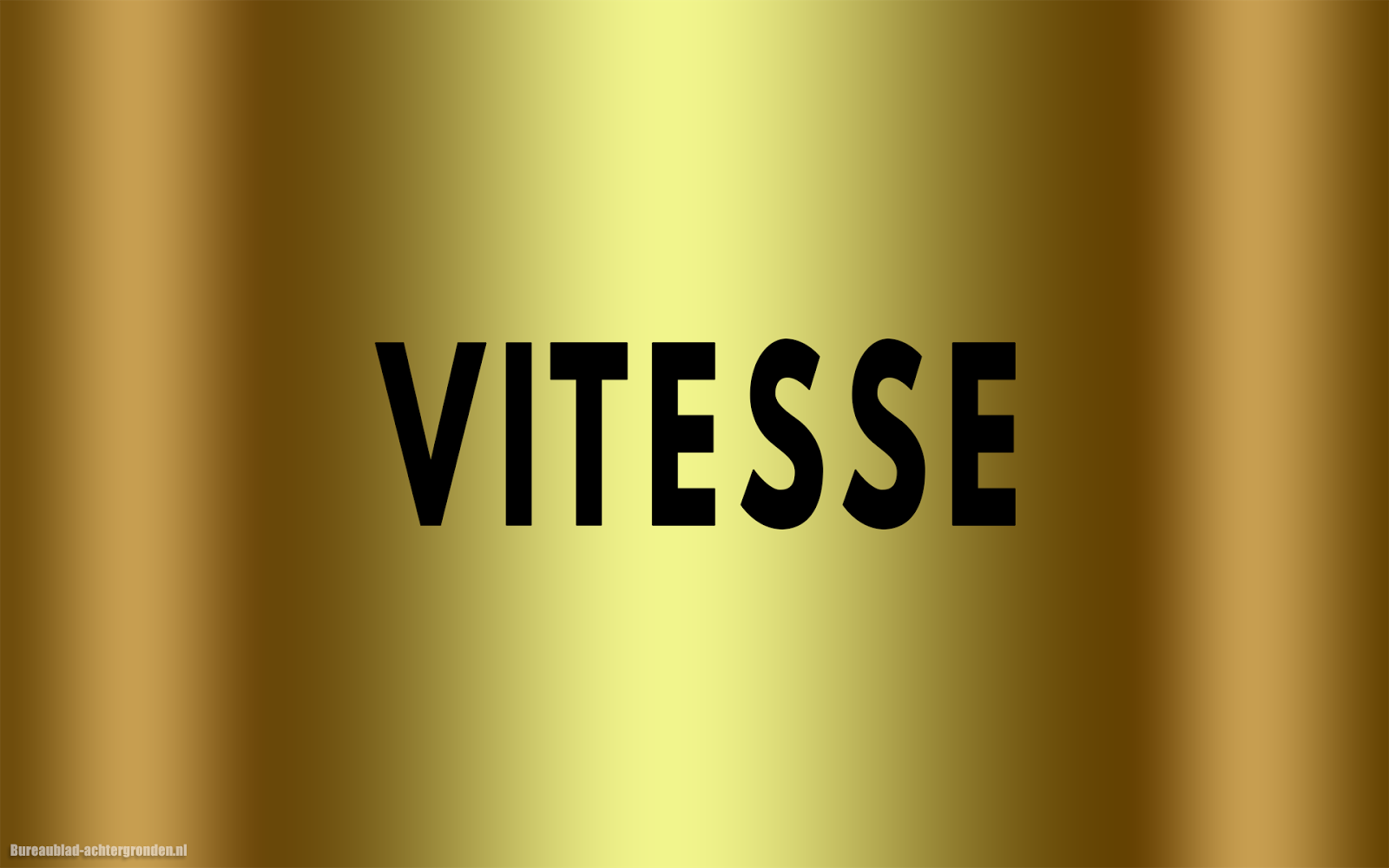 Gouden Vitesse wallpaper met zwarte tekst Vitesse