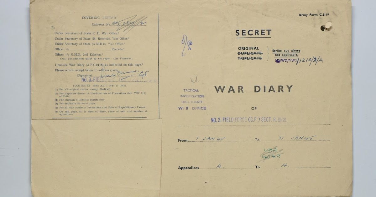 World War 2 History and the WW2 Pigeons: Excerpts from war diary for 3 ...