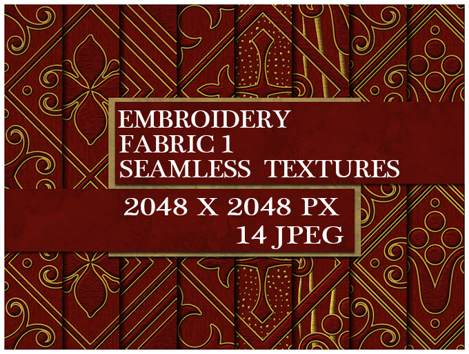 Embroidery Fabric Seamless Textures 1 - Jojo's Textures