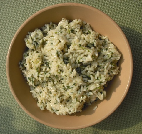 Kitchen Bounty: Easy Rice with Spinach and Parmesan Cheese (Company Rice)