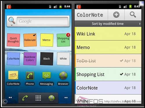 ColorNote le bloc note utile et coloré pour Android - ZinfosWeb