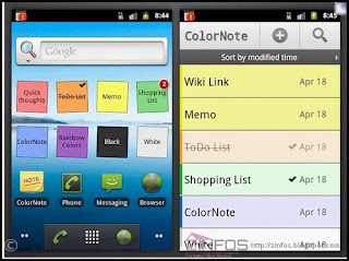 ColorNote le bloc note utile et coloré pour Android - ZinfosWeb
