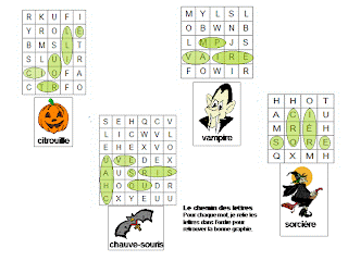 Maternelle: Halloween, ordre sur les lettres