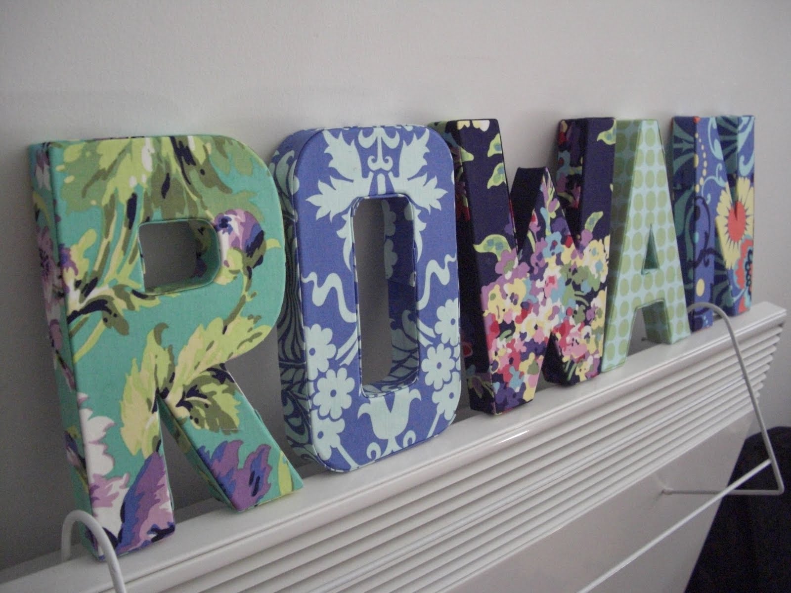 Ripped Up & ReSewn: Fabric Covered Letters
