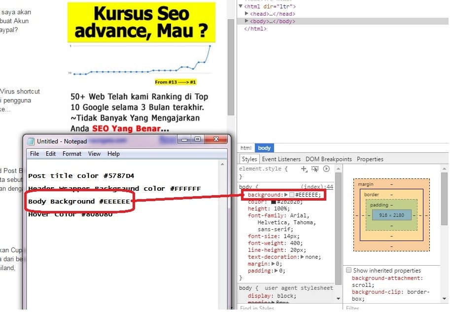 Cara Mengganti Warna Background Pada Html | Ide Perpaduan Warna