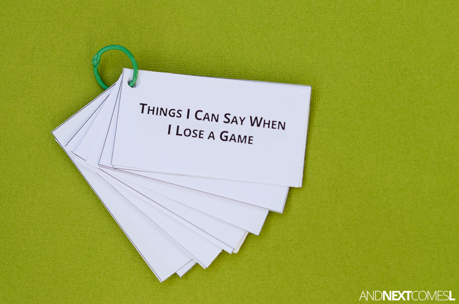Free Printable Losing a Game Social Scripts for Kids | And Next Comes L ...