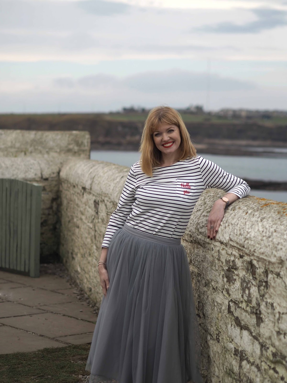 Nautical Styling With a Twist: Breton Stripes,Tulle and Silver Supergas ...