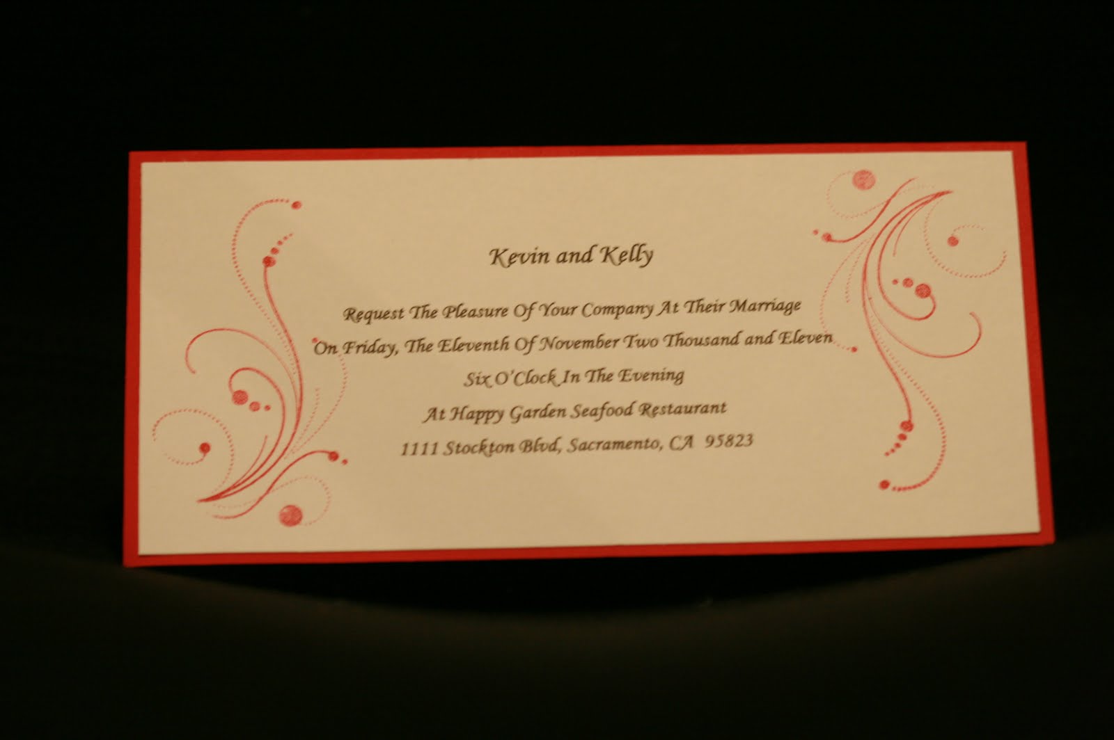 Kelly's Memory Craft: Wedding Invitation #2
