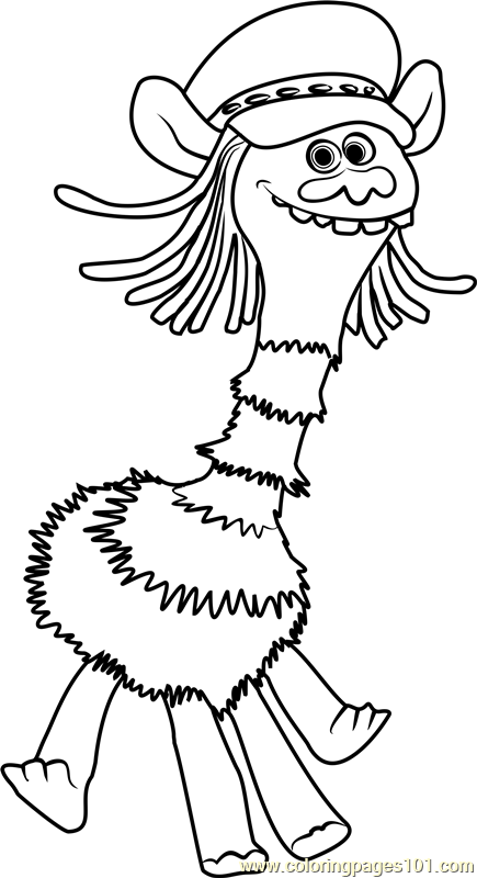 Bridget from Trolls Coloring Page Color Online - My Best Partys
