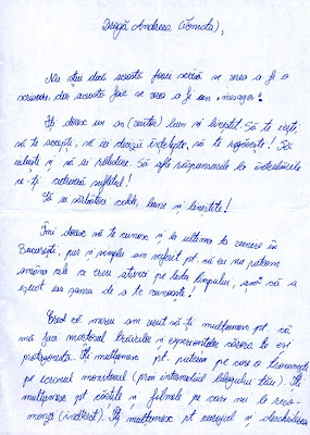 Scrisoare de la o cititoare