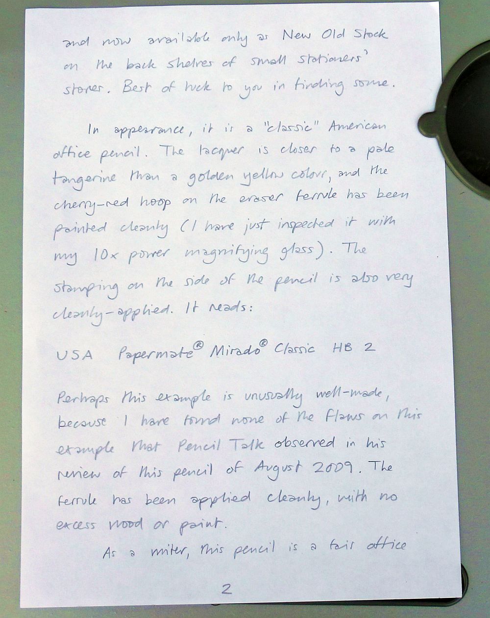 Stationery Traffic: Papermate Mirado Classic HB/No.2 Pencil