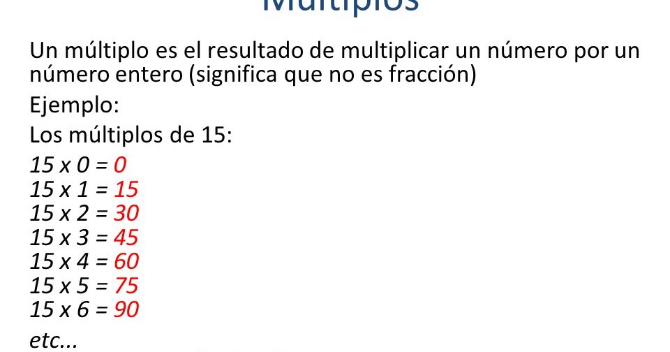 Matemática 6to básico: FACTORES Y MÚLTIPLOS