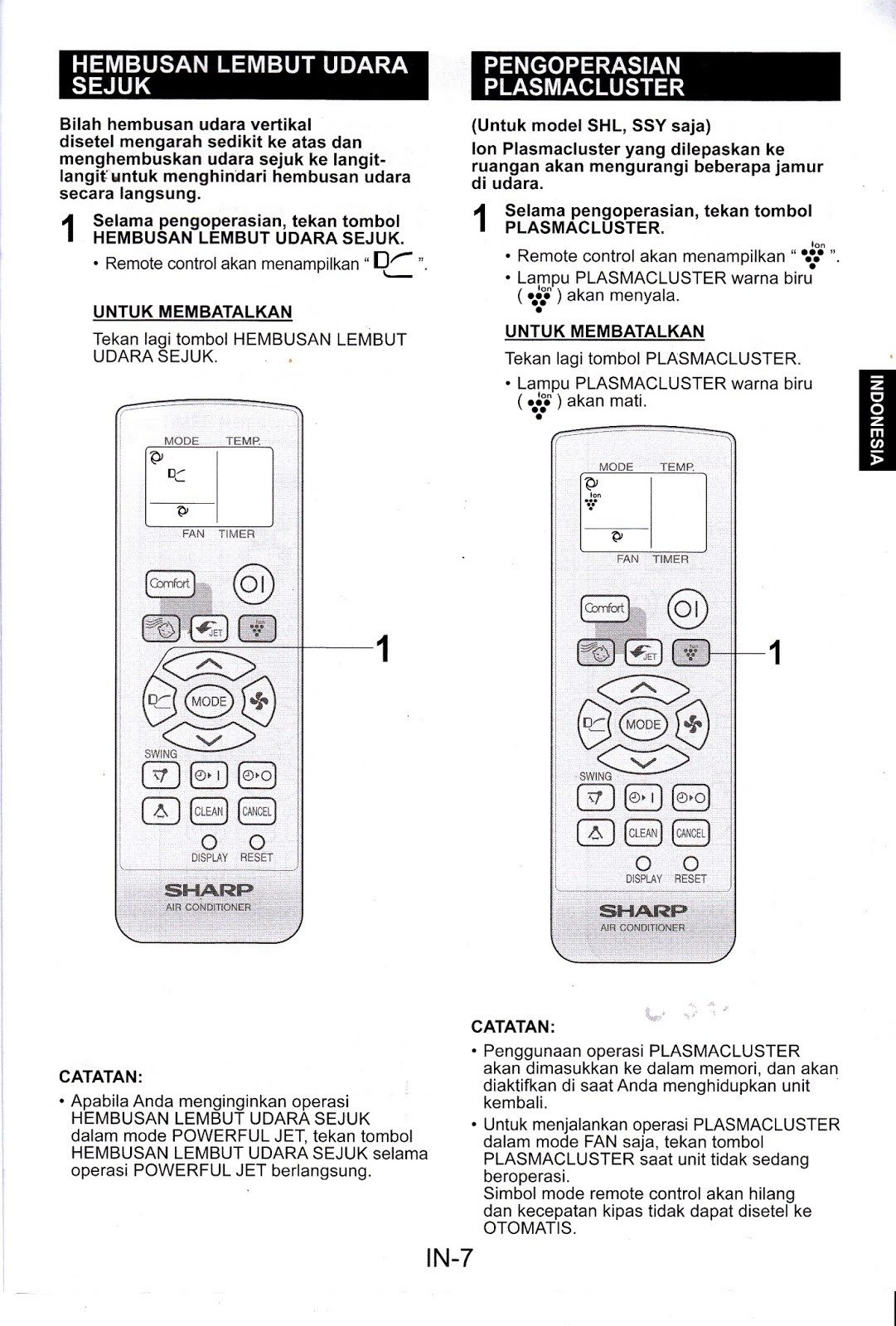 Manual Book : Petunjuk Penggunaan AC Sharp AH-A5SEY - Mambo Djumbo