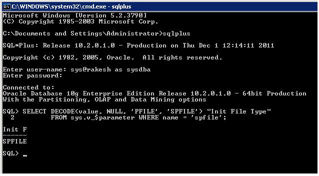 Rakesh Soni Oracle Dba Pfile Or Spfile