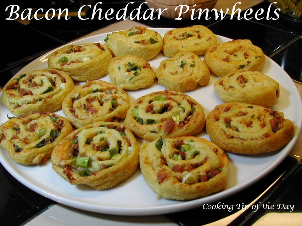 Cooking Tip of the Day: Bacon-Cheddar Pinwheels