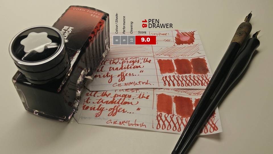 Ink Review: Corn Poppy Red by Mont Blanc | 18 PEN DRAWER