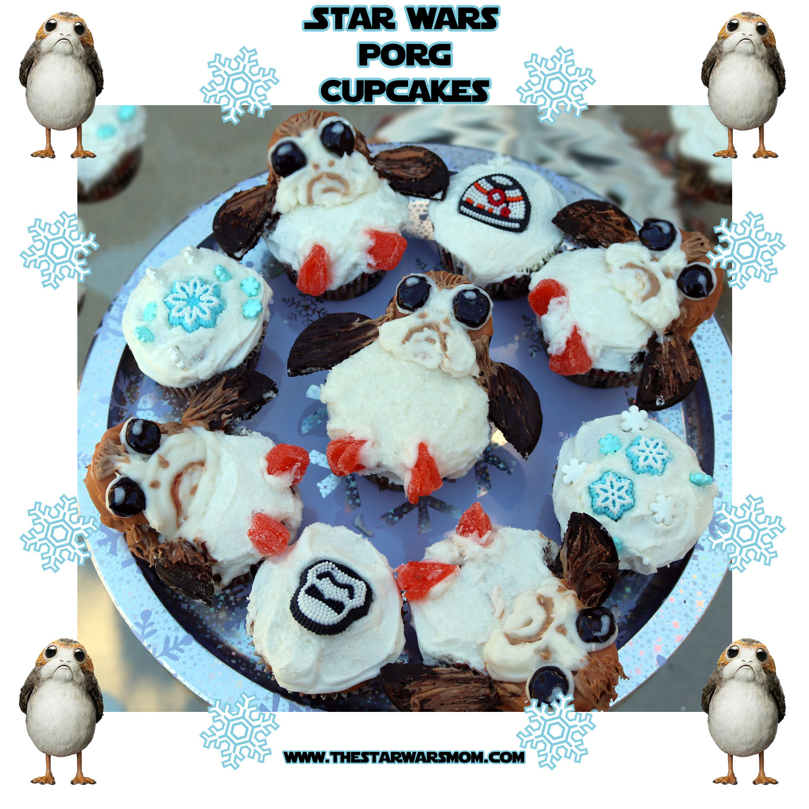 Star Wars The Last Jedi Porg Cupcakes Recipe - Birthday Party ...