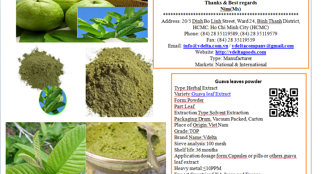 Guava leaves powder