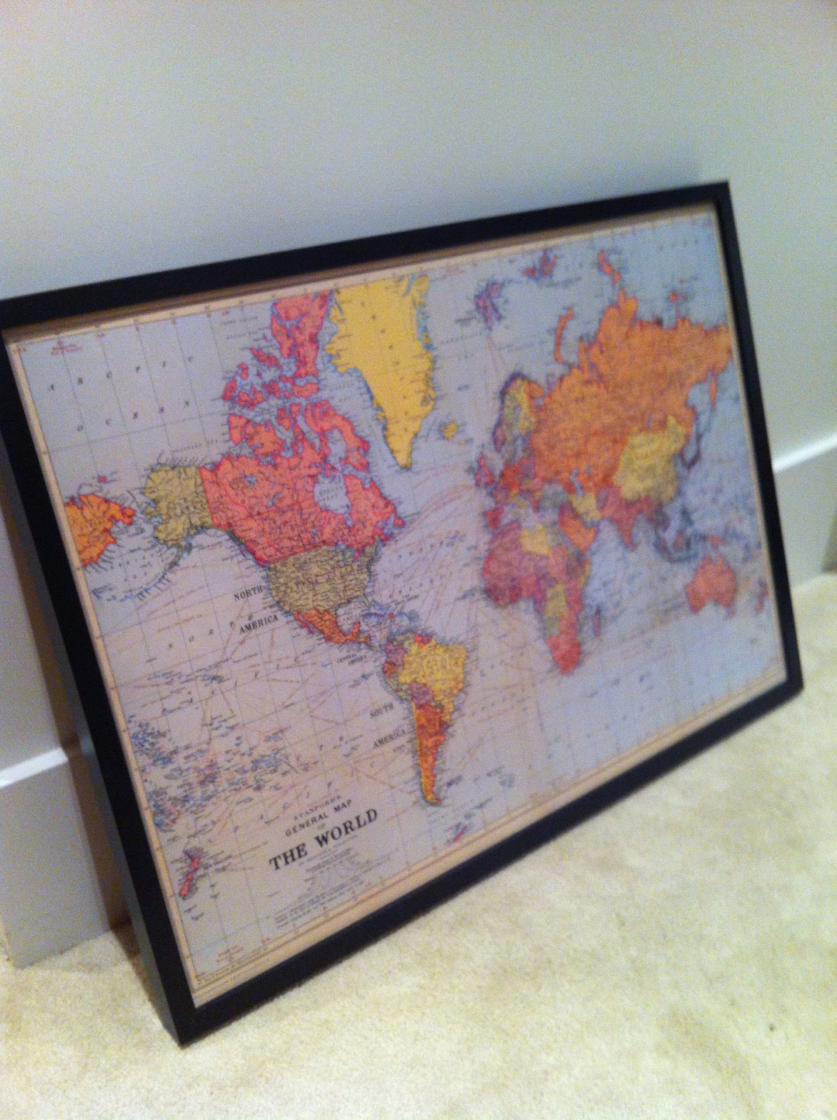 Adventures at 1628: How To: Create a DIY Travel Map