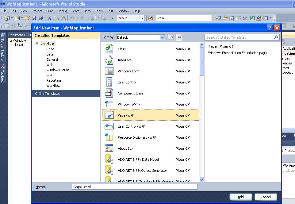 My Virtuosity: How to Navigate using Frame (Window to Page) WPF in C#