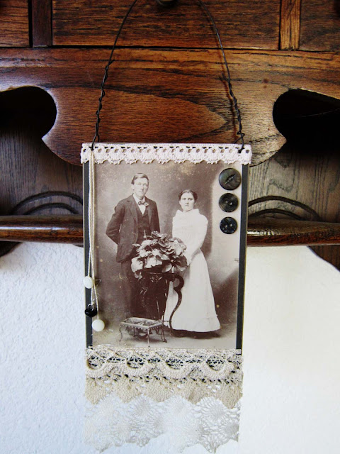One Woman's Hands: cabinet card hanging