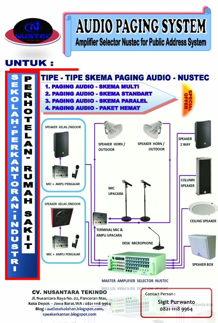 Sound Audio System Ruang Kelas : PAGING AUDIO SYSTEM