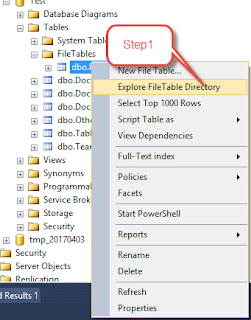 Exploring File tables and Managing files inside the file tables ...