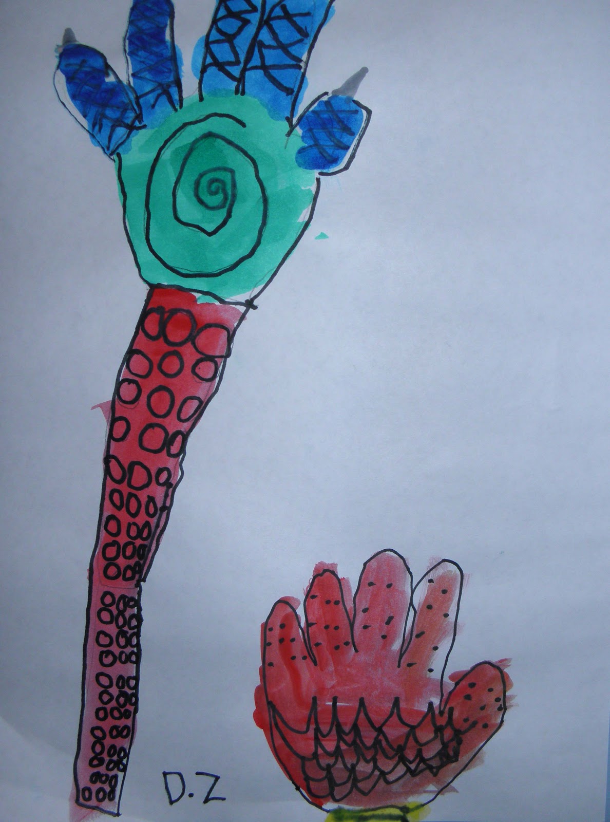 Jenny Liang's Painting and Drawing Blog: Creative Drawing - Spooky Hands