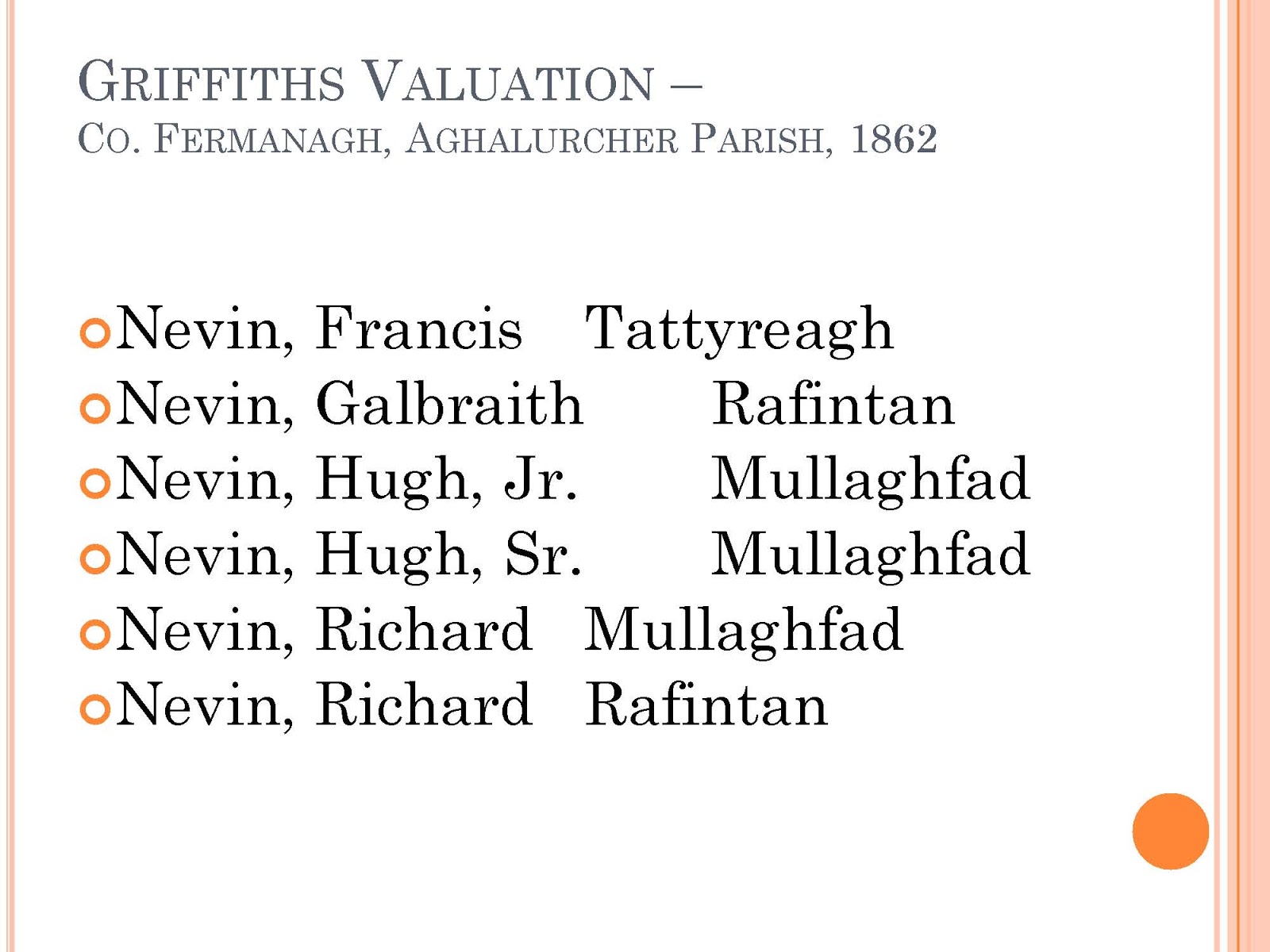 AncestorPuzzles.com: Chain Migration from Ulster: A Case Study