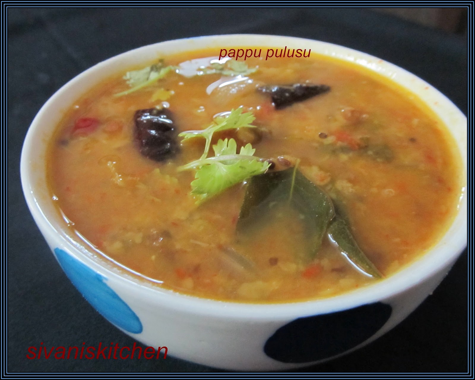 Sivani's Kitchen: Pappu Pulusu / Simple Sambar