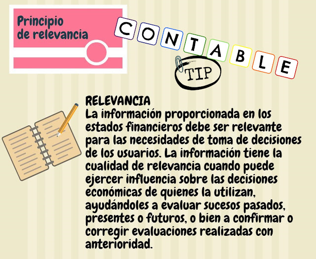 Contable Tip: PRINCIPIO DE RELEVANCIA Contable Tip: PRINCIPIO DE RELEVANCIA