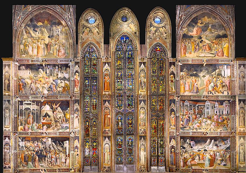 See Agnolo Gaddi's frescoes in the Basilica of Santa Croce at eye level.