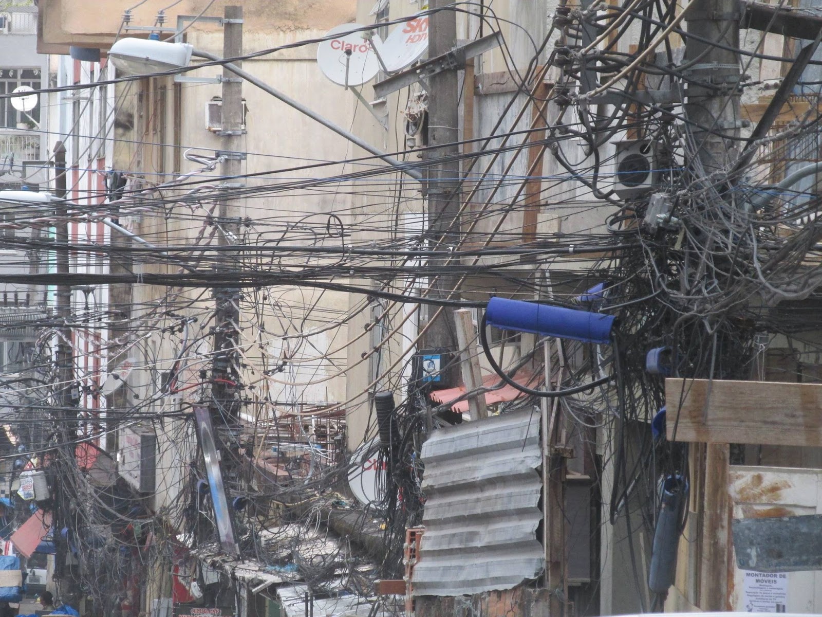 Life in Favela of Rocinha, Rio de Janeiro, Brazil: Electricity in ...